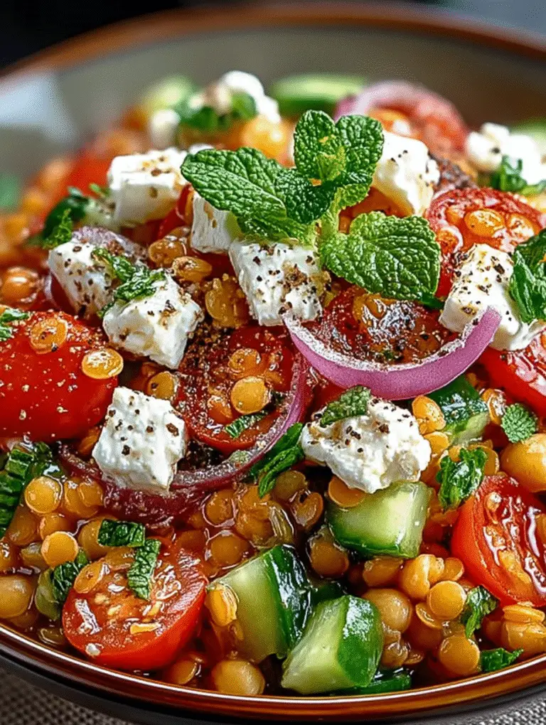 Orientalischer Roter Linsensalat mit Feta – Einfach, schnell und gesund ...