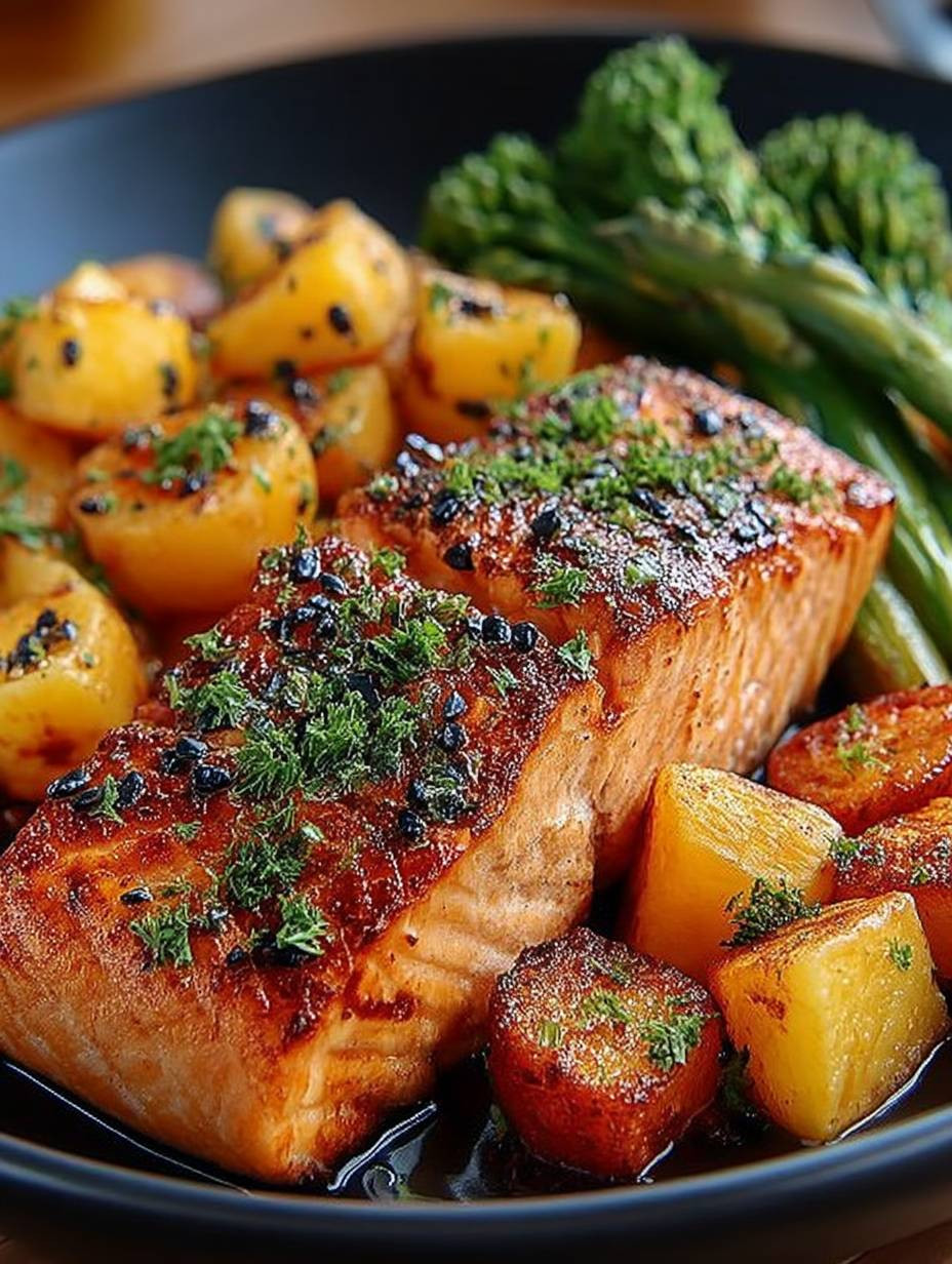 Lachs mit Gemüse aus der Heißluftfritteuse – schlemmenjetzt.de